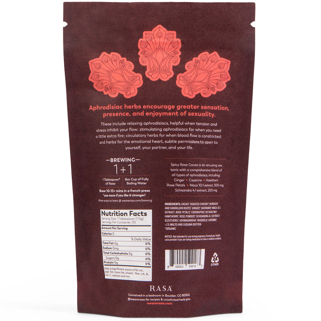 Spicy Rose Cacao | Adaptogens for Libido and Creativity – Rasa